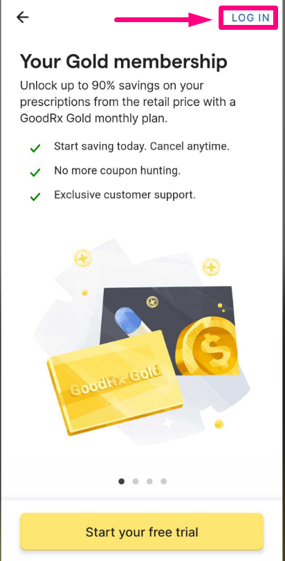 Logging in to your GoodRx account – Support